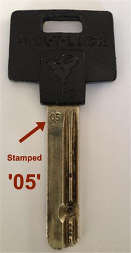 Mul-T-Lock Classic 05 Security Keys - Mul-t-lock 05