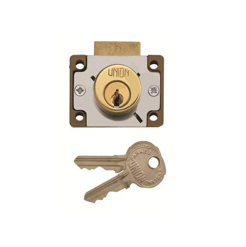Union 4147 4 Pin Cylinder Deadbolt Cupboard/Drawer Lock - 44.5mm (1.75 ...