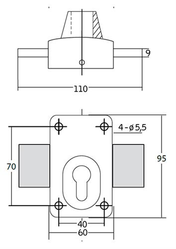IFAM X5 Rim lock - L23655