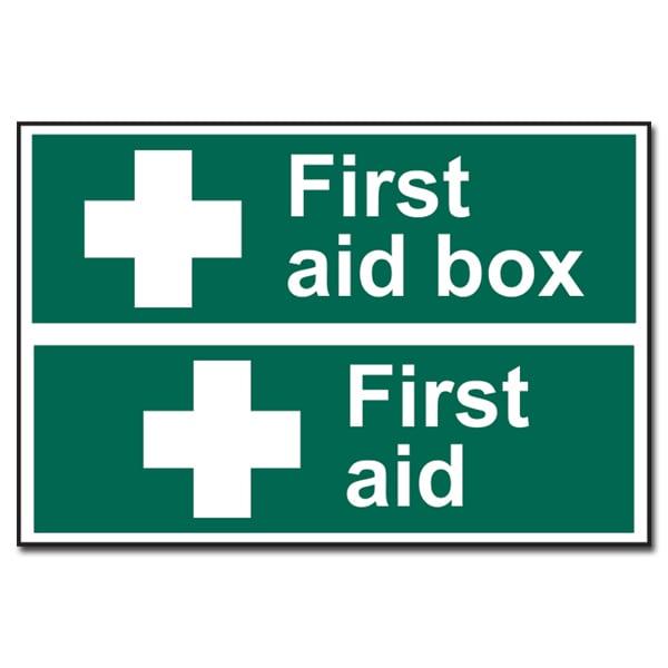 ASEC First Aid Box Sign 300mm x 200mm - 300mm x 200mm