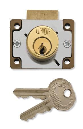 UNION 4147 Cylinder Cupboard / Drawer Lock - 44mm PL KA Bagged