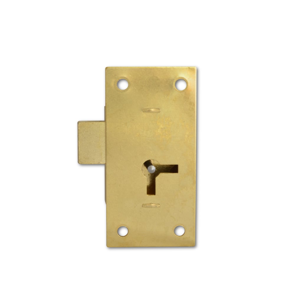 ASEC 100 1 Lever Straight Cupboard Lock - 38mm SB KA Visi