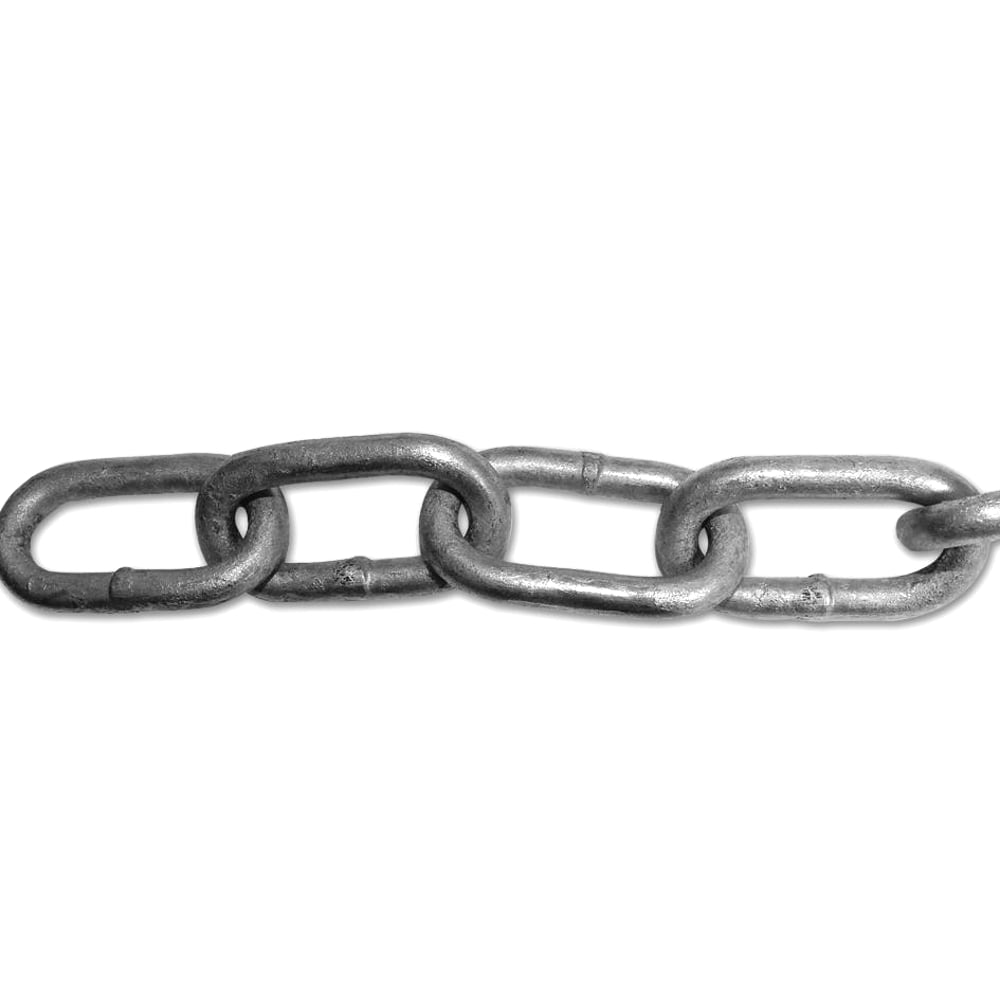 ENGLISH CHAIN Hot Galvanised Welded Steel Chain - 6mm Black 10m