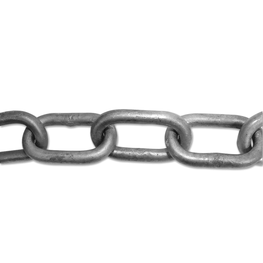 ENGLISH CHAIN Hot Galvanised Welded Steel Chain - 6mm Black 10m