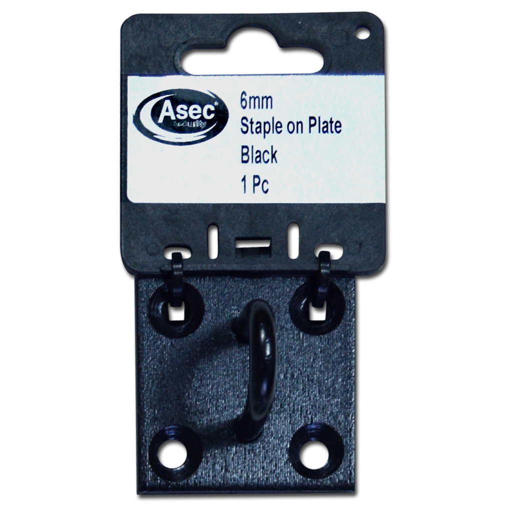 ASEC Steel Staple on Plate - Zinc Plated 6mm