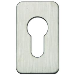 ASEC Self Adhesive 35mm x 60mm Small Euro Escutcheon - Aluminium