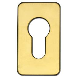ASEC Self Adhesive 35mm x 60mm Small Euro Escutcheon - Aluminium