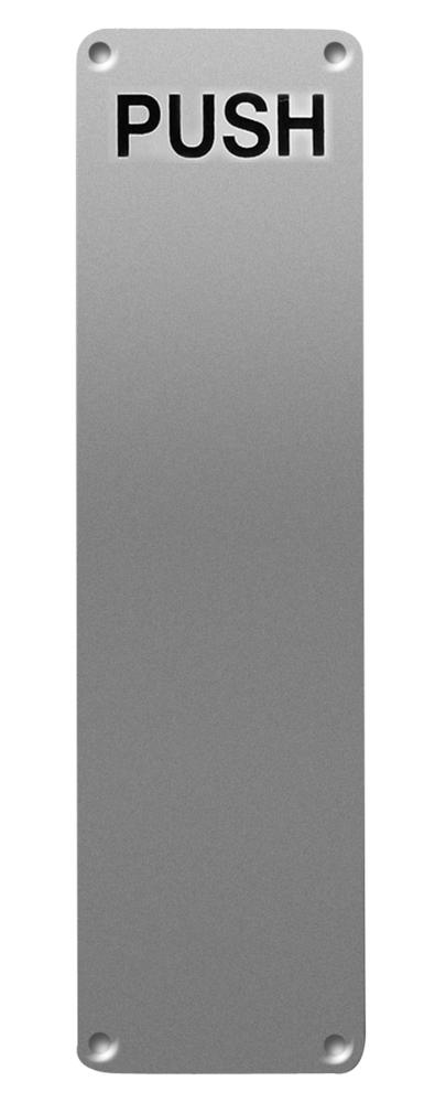 Asec 75mm Wide Stainless Steel `push` Finger Plate As4513