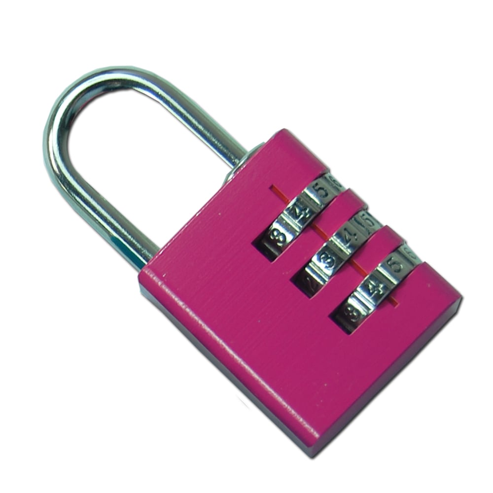 ASEC Coloured Aluminium Open Shackle Combination Padlock - AS10005